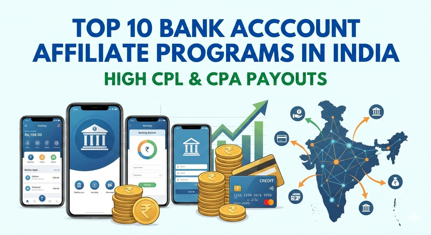 Top 10 Bank Account Affiliate Programs in India with High CPL & CPA Payouts